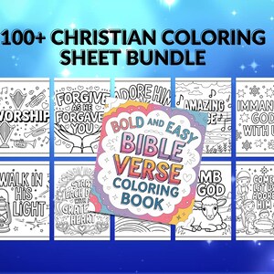 Bible Verse Coloring Pages, 100+ Christian Designs (printable PDF) - Etsy