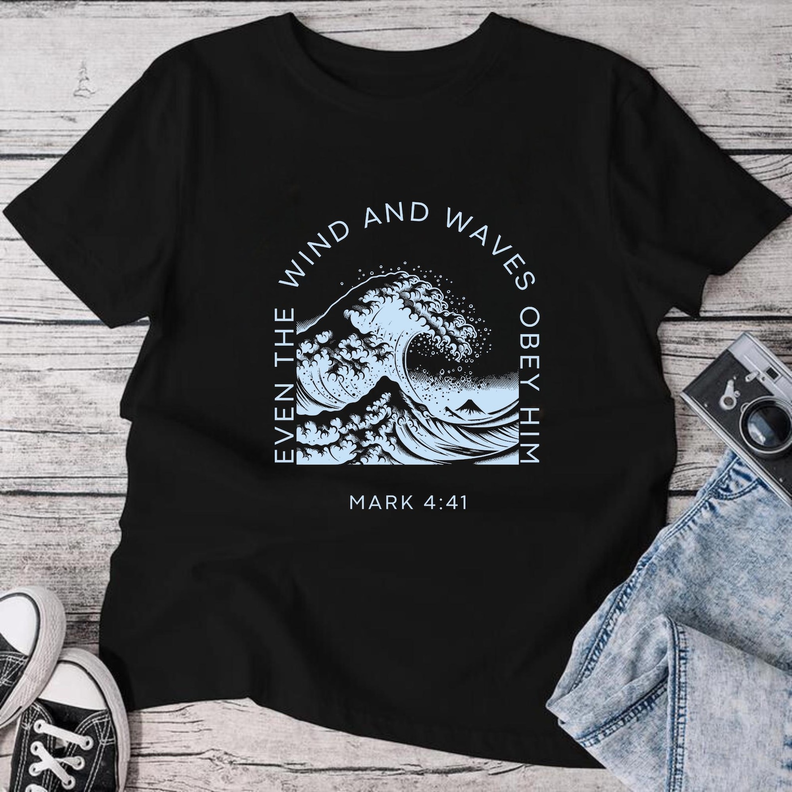 Christian Surfing T-shirt, Bible Verse Graphic (PNG) - Etsy