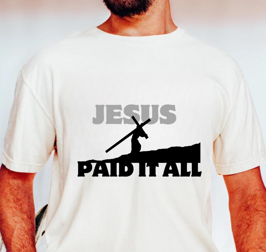 Jesus Paid It All Christian PNG, Inspirational Art (digital Download ...