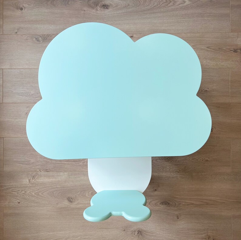 Montessori Teddy Bear Chair & Cloud Table Set Handmade Wood Chair and ...