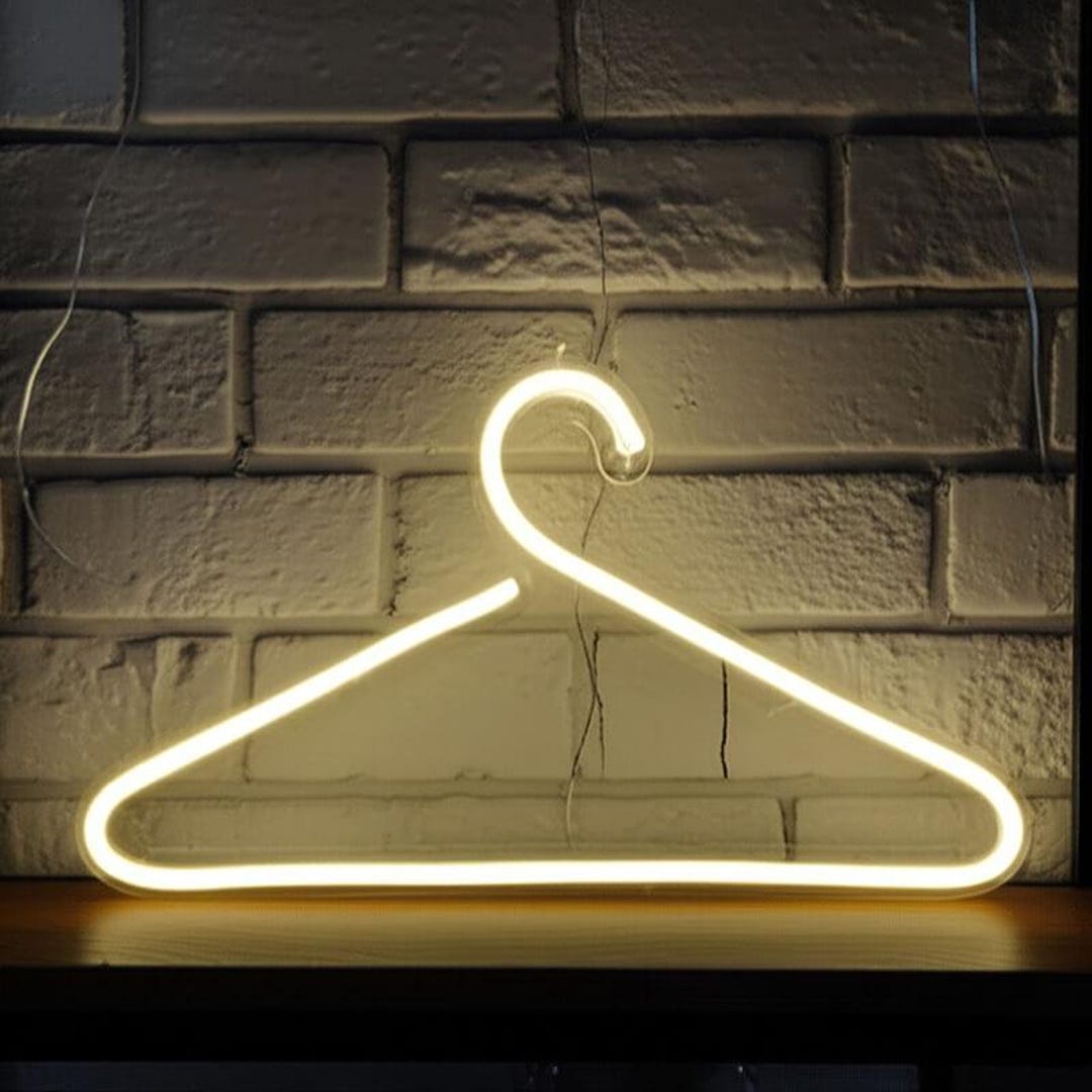 Neon LED Coat Hanger (40 X 23 Cm) USB - Etsy