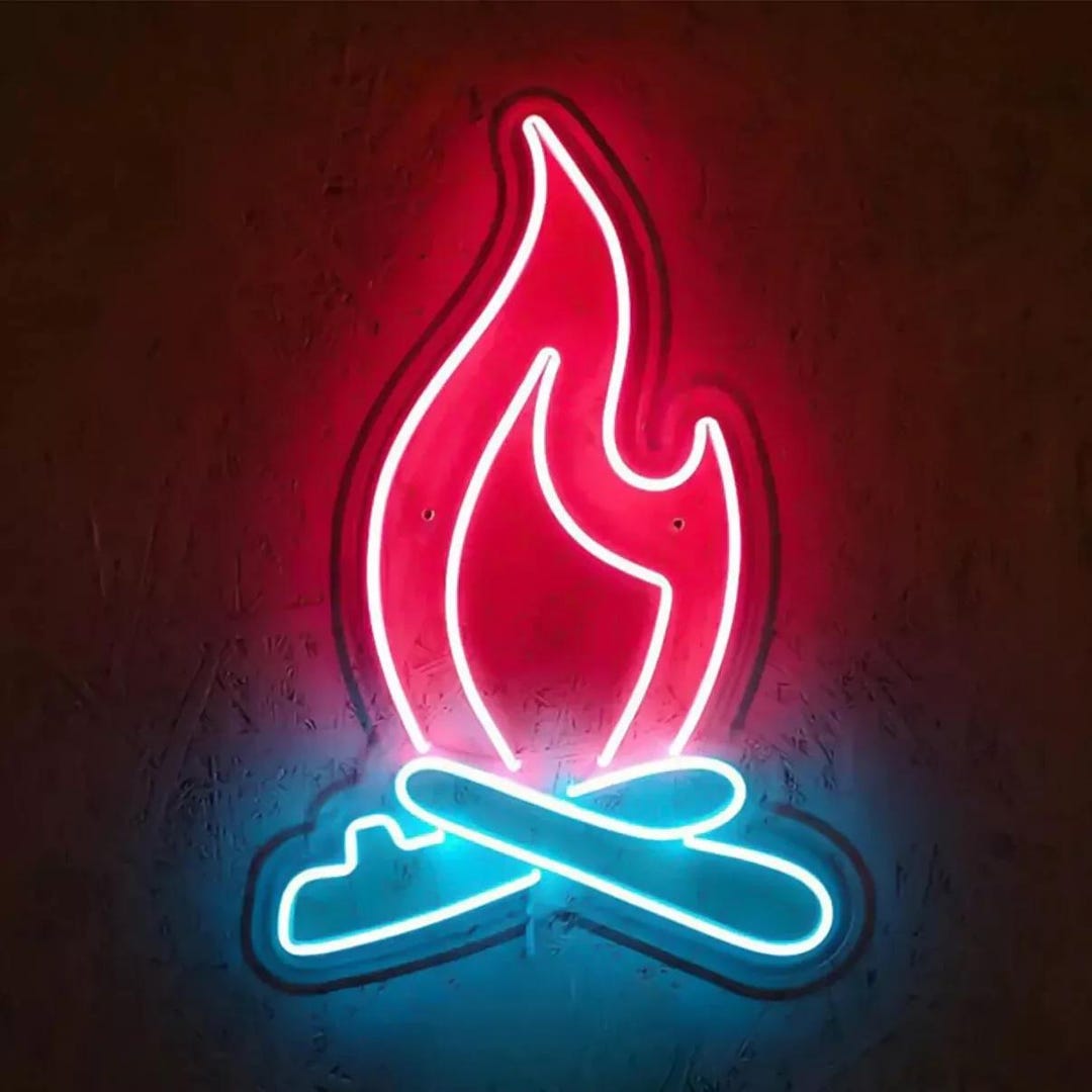 Campfire LED Sign (50 X 34 Cm) USB - Etsy