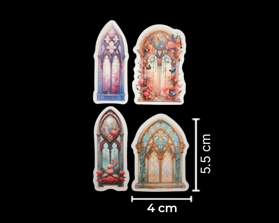 Whimsical Stained Glass Window Stickers Stained Glass Aesthetic ...