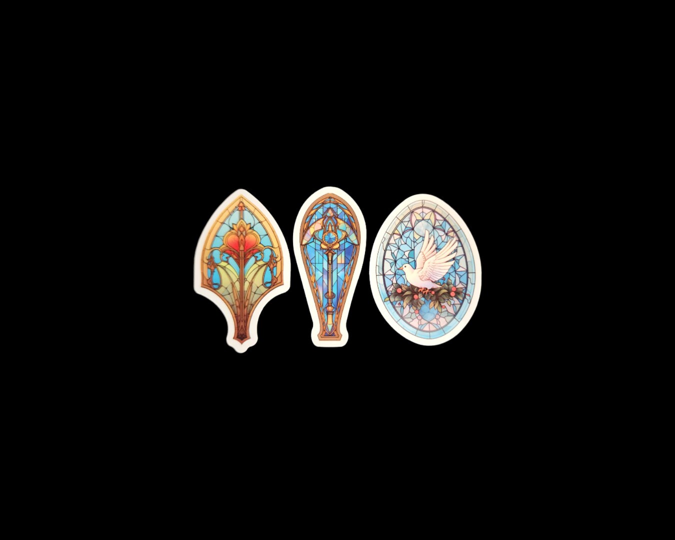 Whimsical Stained Glass Window Stickers Stained Glass Aesthetic ...