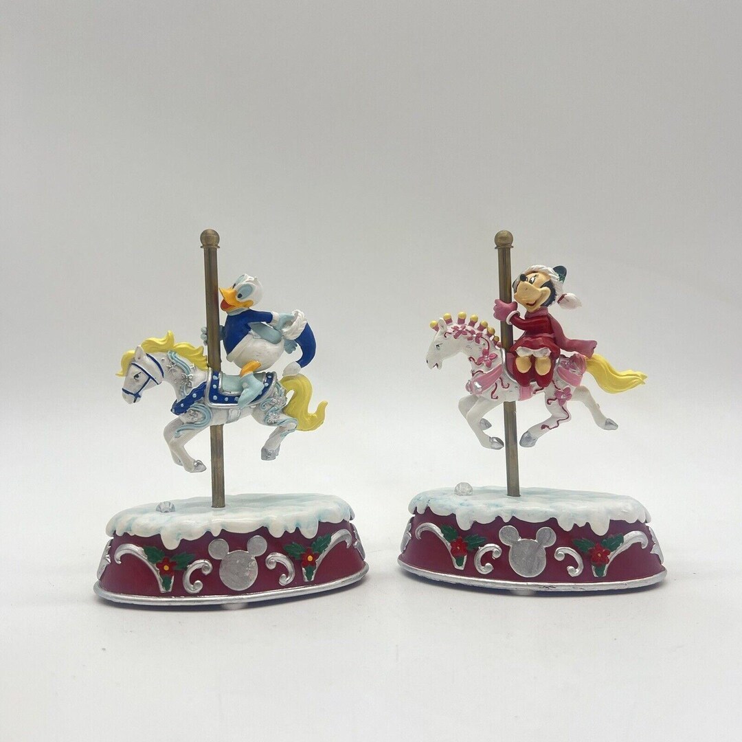 Roman Disney Carousel Friends Figure Donald & Minnie Christmas - Etsy