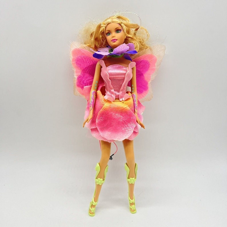 Barbie Fairytopia Elina Doll 2004 Fairy Butterfly Light up Wings Lashes ...