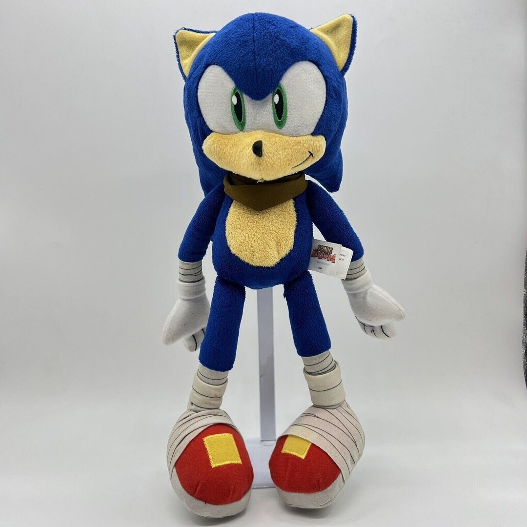 Tomy Sonic the Hedgehog Sonic Boom W Scarf Plush Toy 14” Sega Lights ...
