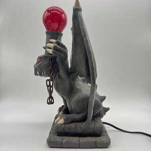 Gothic Winged Gargoyle Statue Lamp 12” Light Halloween Decor Prototype ...