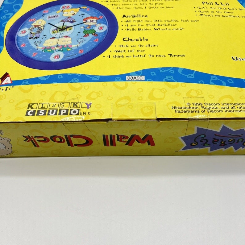 MGA Nickelodeon Rugrats Rock Around the Wall Clock Viacom 12 Phrases ...