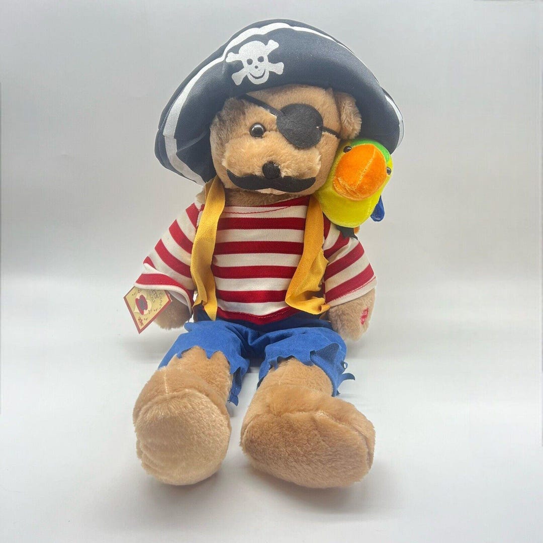 Chantilly Lane Musical Pirate Cap'n Salty W Parrot Singing Hot Hot Hot ...