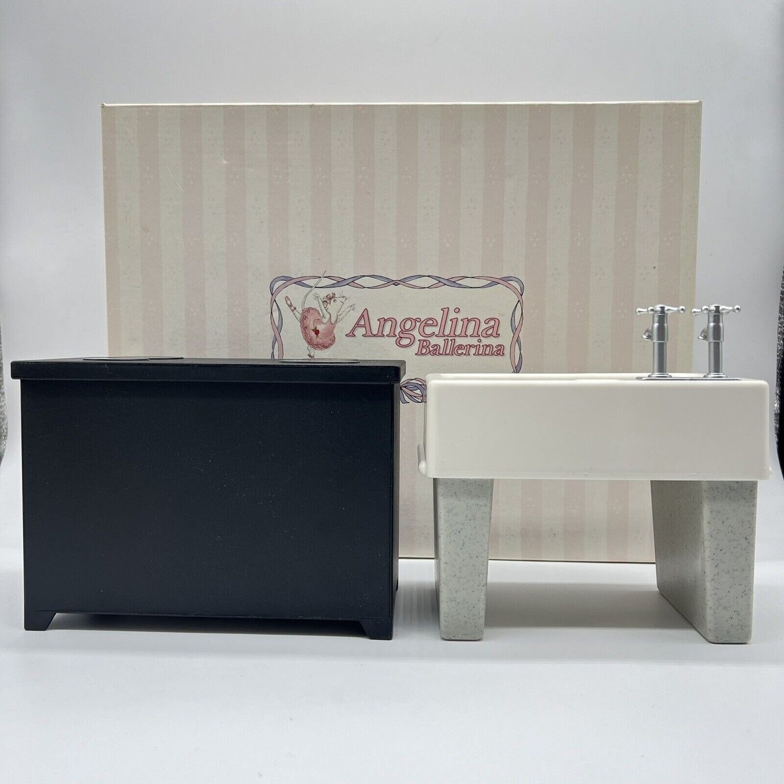 American Girl Angelina Ballerina Kitchen White Sink Black Stove Doll W ...