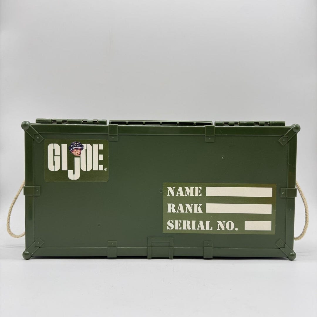 Hasbro GI Joe Footlocker Storage Box Rope Handles 1997 Vintage Toy ...