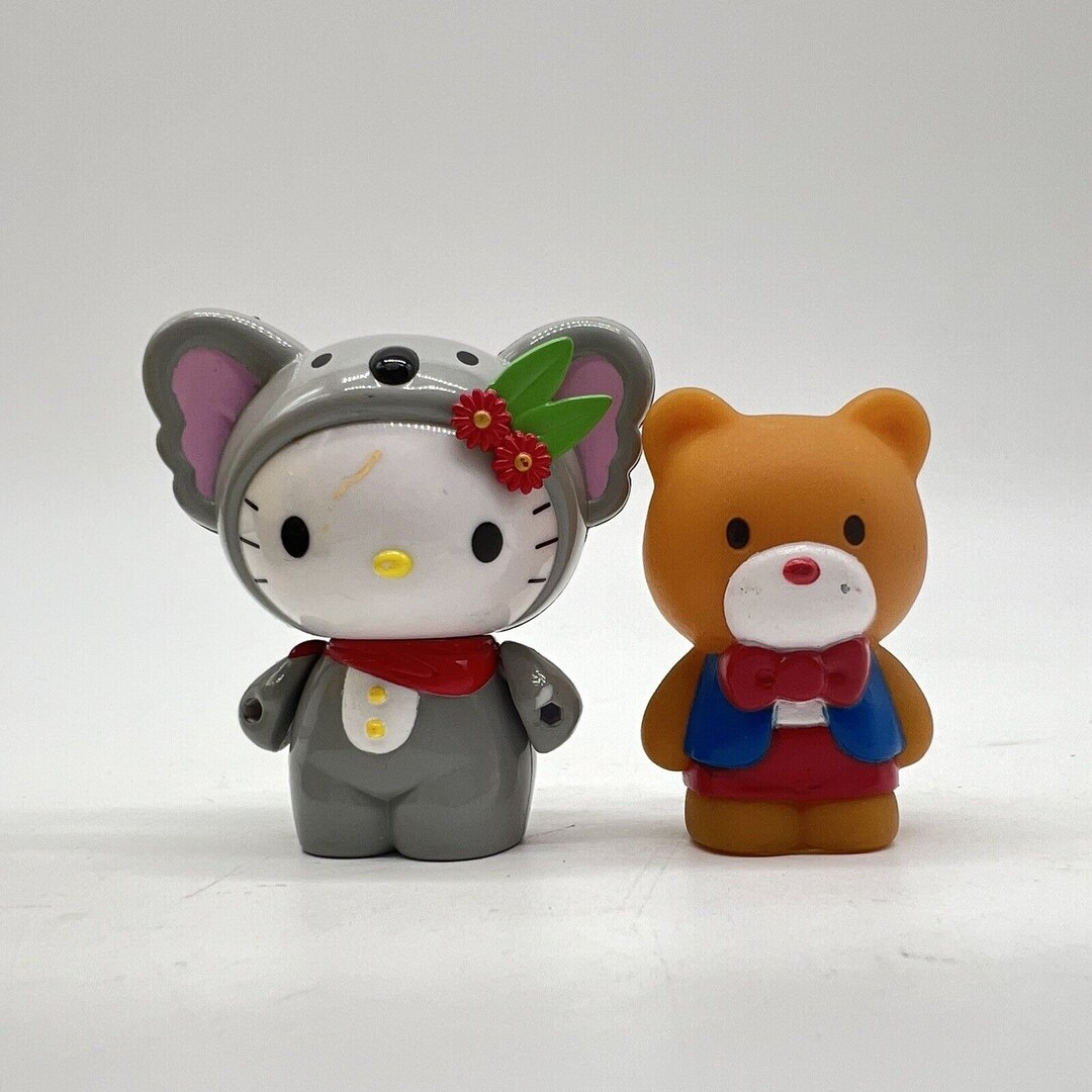 Sanrio Tippy Hello Kitty Bear Pencil Topper & Bandi Hello Kitty Figure ...