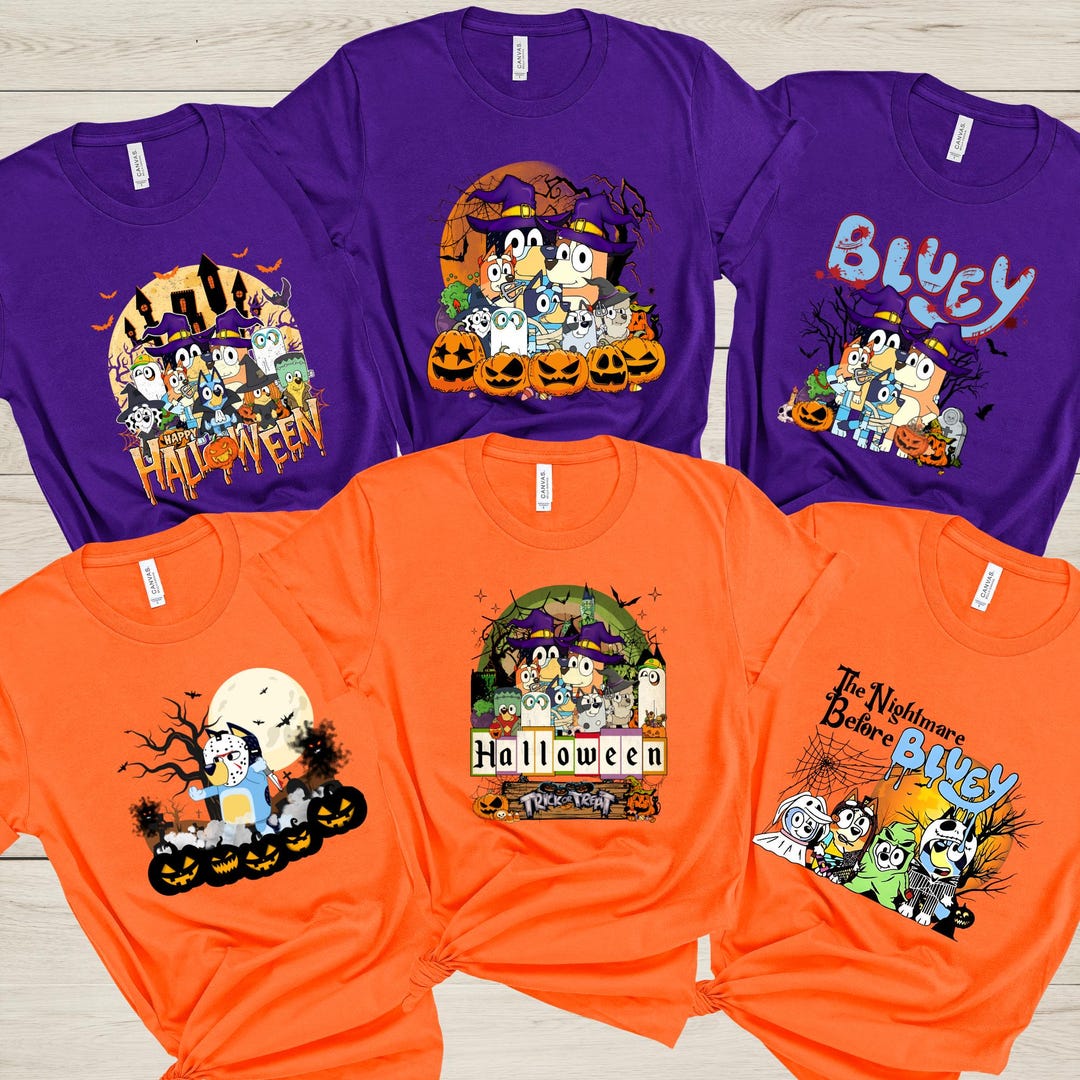 Booey Funny Halloween Tee, Custom Bluey Halloween Shirt,spooky Season ...