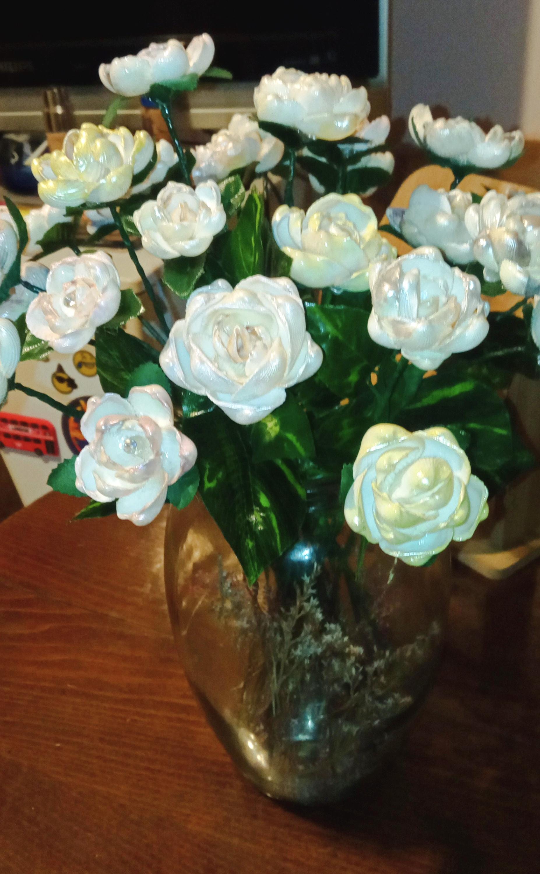 7 Unique Shell Roses - Beach Inspired Coastal Floral Arrangement ...