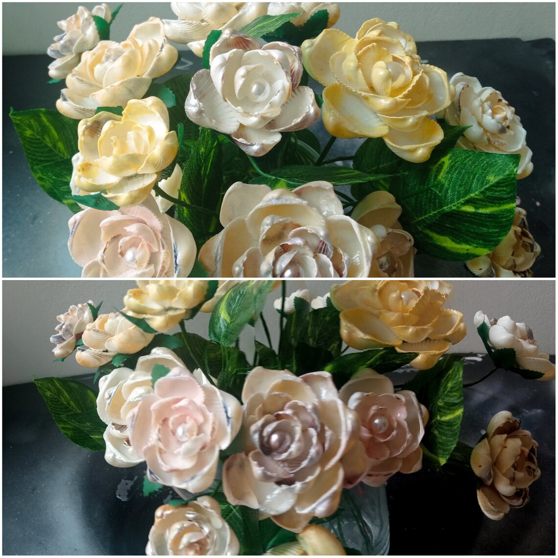 7 Unique Shell Roses - Beach Inspired Coastal Floral Arrangement ...
