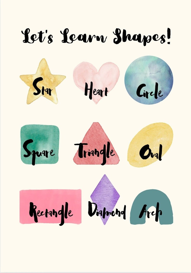 Let's Learn Shapes Printable - Etsy