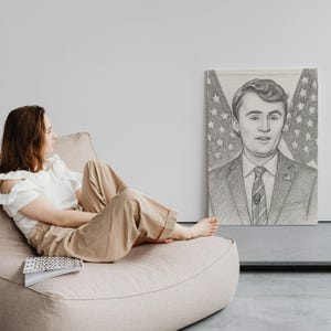 Charlie Kirk Sketch Art Print: Patriotic Wall Decor (digital Download ...