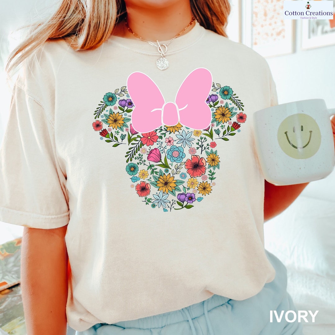 Minnie Mouse Floral Shirt, Minnie Ears Floral Shirt, Minnie Flowers ...
