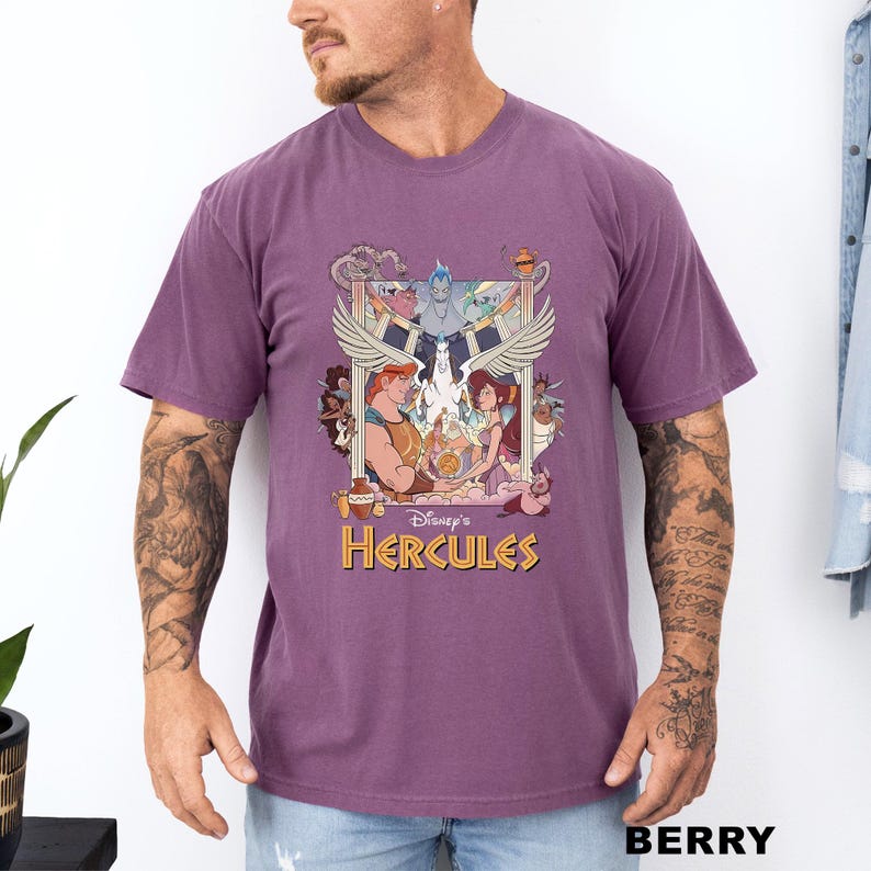 Vintage 90's Disney Hercules Shirt, Comfort Colors Shirt, Retro ...