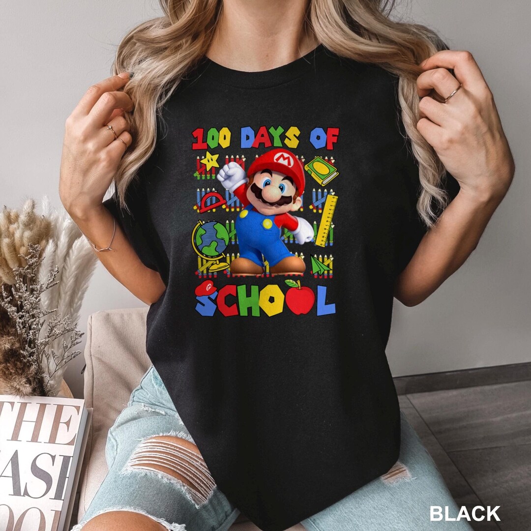 Mario Shirts, Mario 100 Days of School Shirt, Super Mario Back to ...