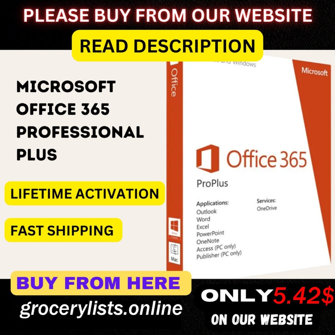 Microsoft Office 365 Professional Plus Digital Download for Windows and ...