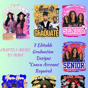 7 Editable Graduation Templates #2 - Etsy