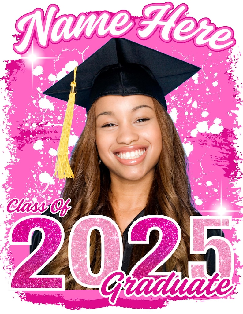 Editable Pink Graduation Designs 2025 **2026 Now Included - Etsy