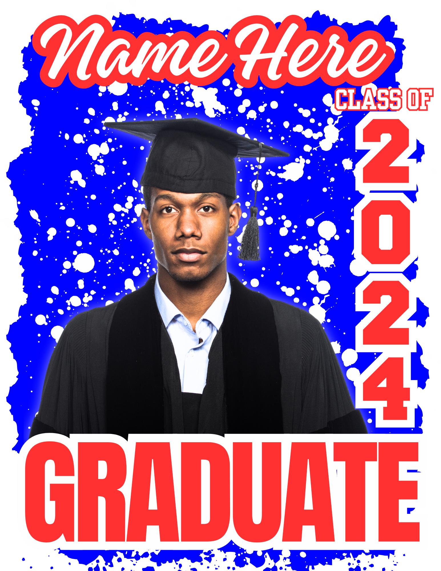 Blue and Red Editable Graduation PNG 2025 - Etsy