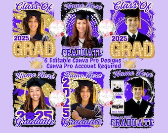 Purple and Gold Graduation Design - Etsy