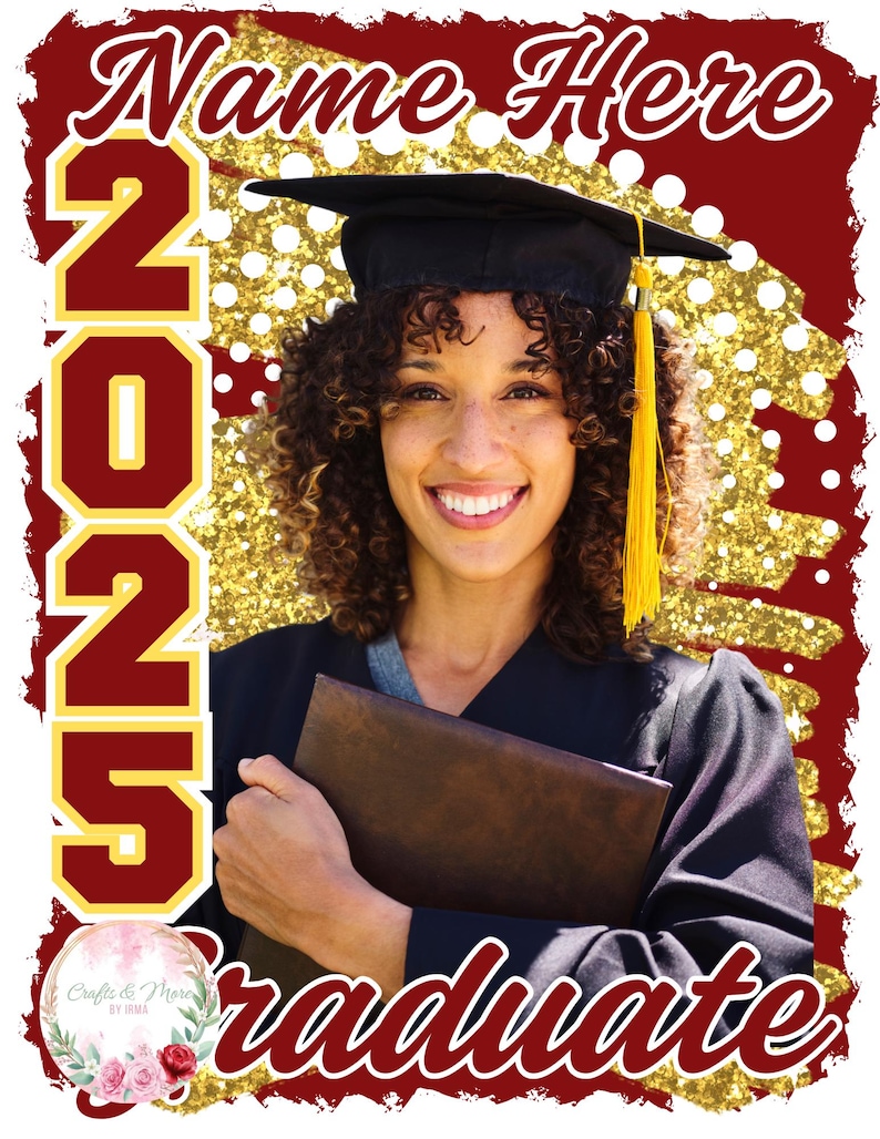 Editable Maroon and Gold 2025 Grad Bundle - Etsy