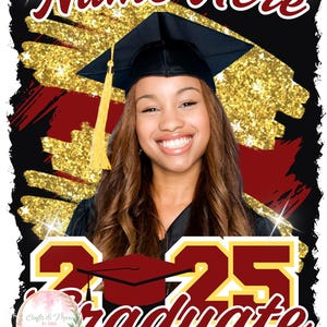 Editable Maroon and Gold 2025 Grad Bundle - Etsy