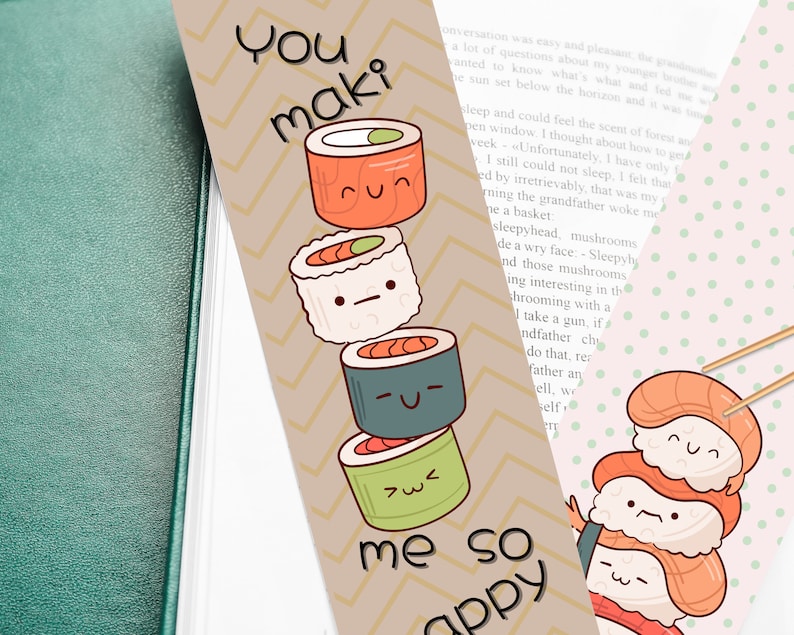 Cute Printable Bookmark, Kawaii Printable Art, Instant Download ...