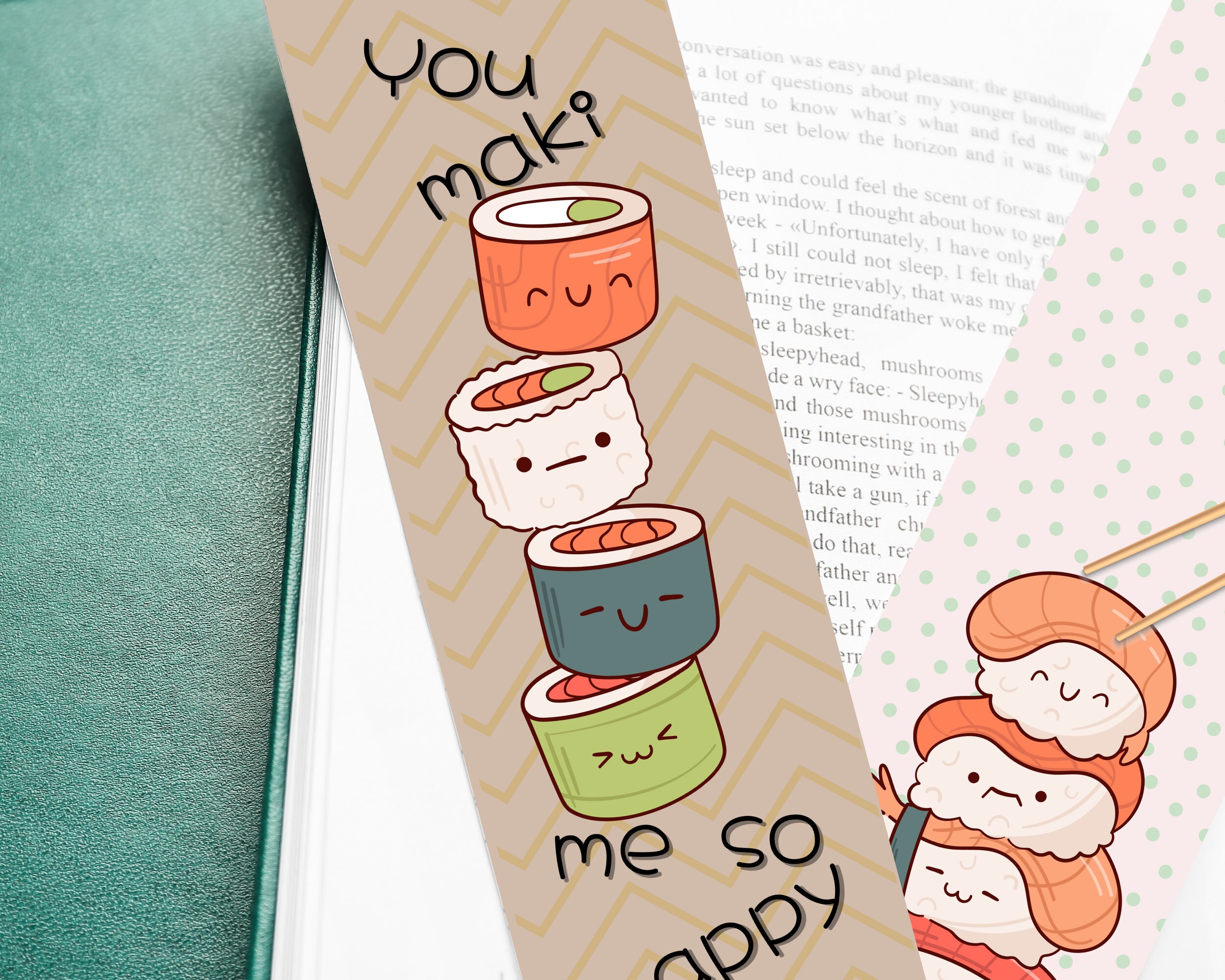 Cute Printable Bookmark, Kawaii Printable Art, Instant Download ...