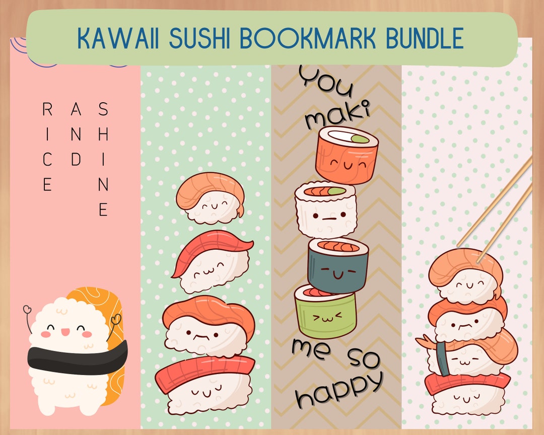 Cute Printable Bookmark, Kawaii Printable Art, Instant Download ...