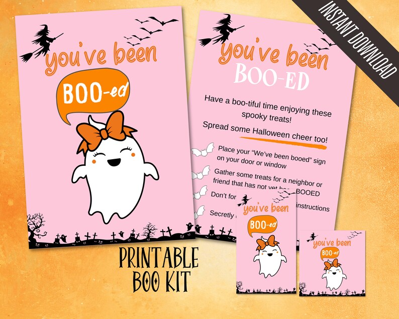 You've Been Booed, Printable Instant Download Halloween, We've Been ...