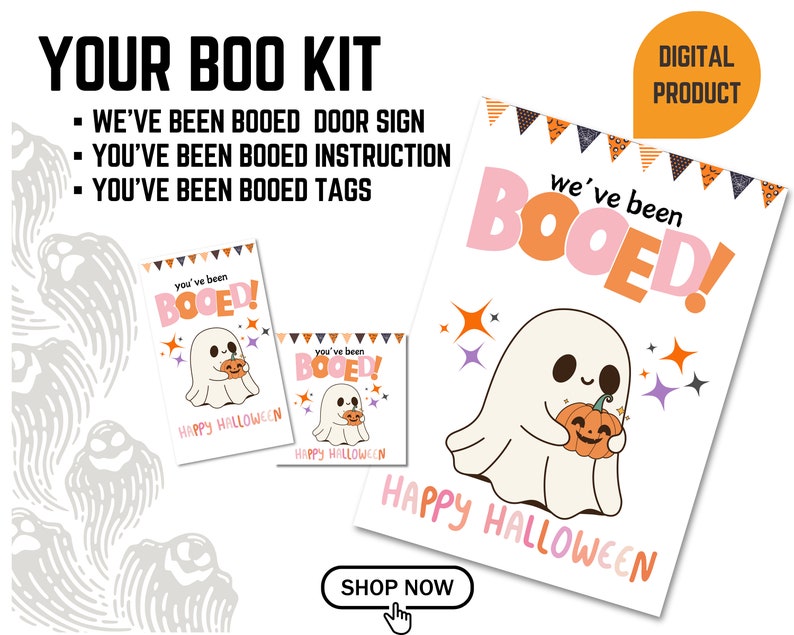 You've Been Booed Printable Kit, We've Been Booed, Halloween Boo Basket ...