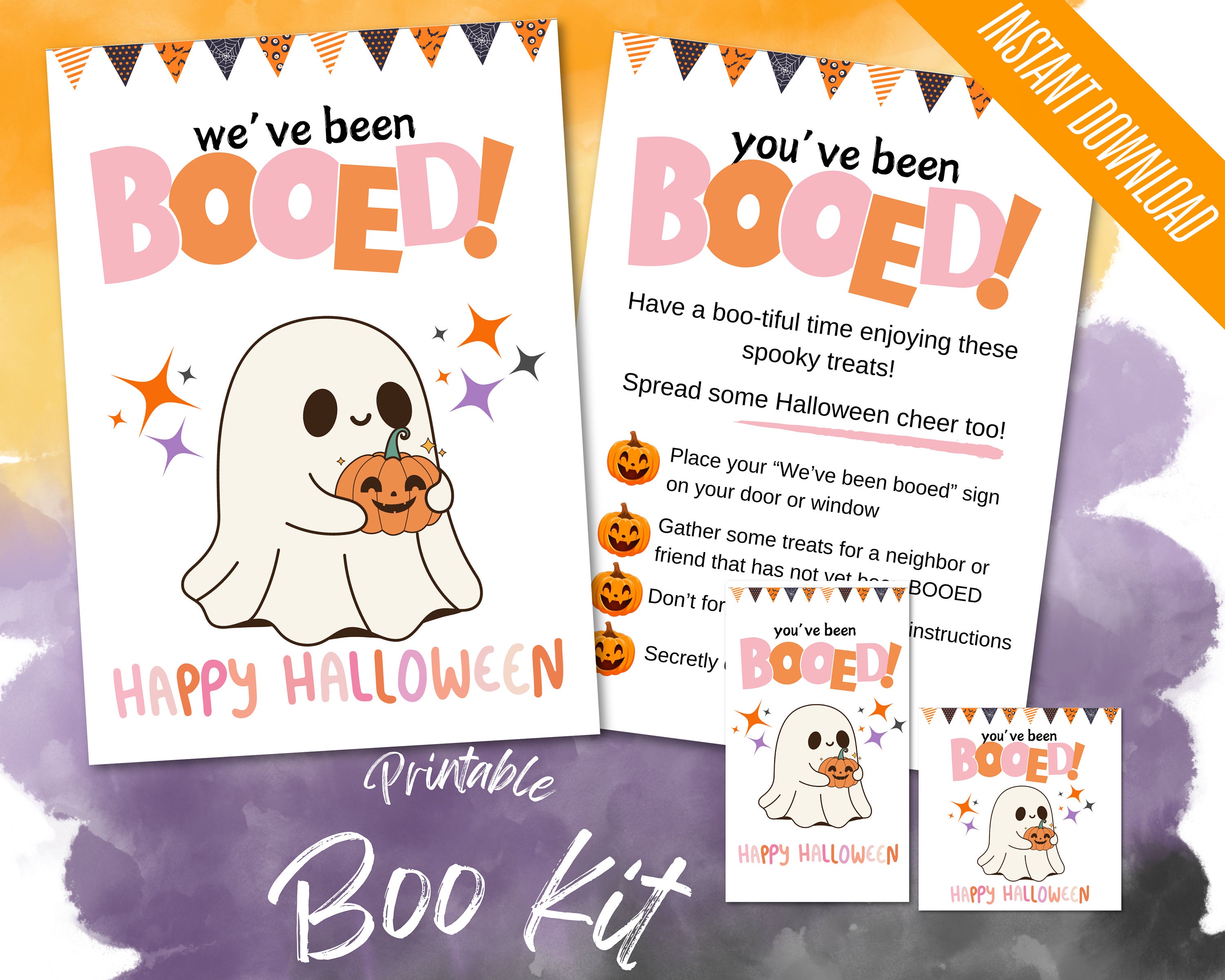 You've Been Booed Printable Kit, We've Been Booed, Halloween Boo Basket ...
