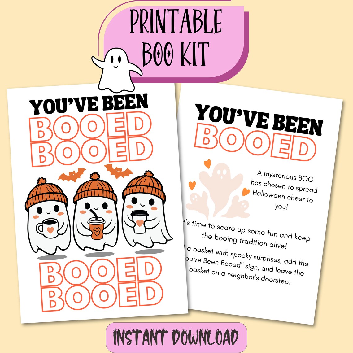 You've Been Booed Printable, We've Been Booed, Boo Basket Printable Tag ...