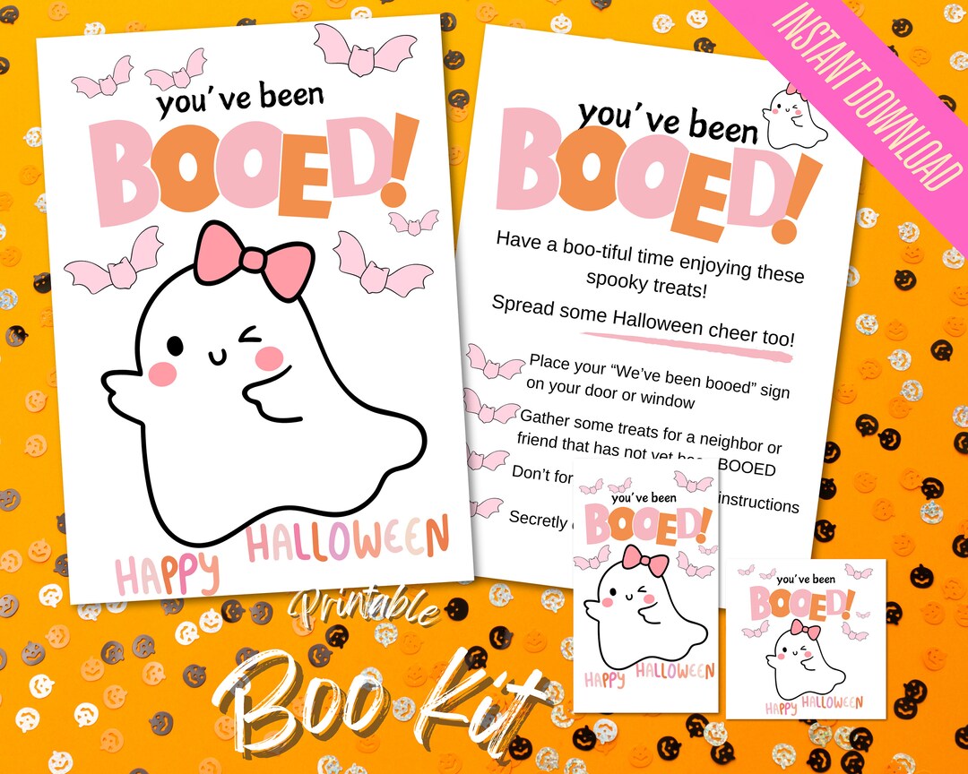 You've Been Booed Printable Kit, Girly Halloween, We've Been Booed, Boo ...