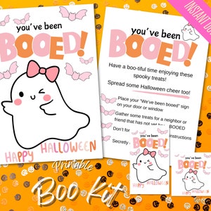 You've Been Booed Printable Kit, Girly Halloween, We've Been Booed, Boo ...
