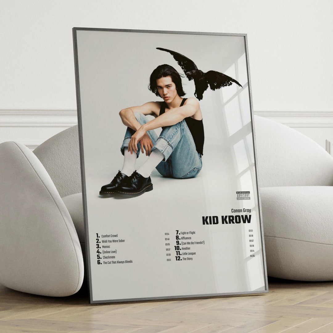 Conan Gray Kid Krow Album Cover Poster Wall Art, Conan Gray, Kid Krow ...