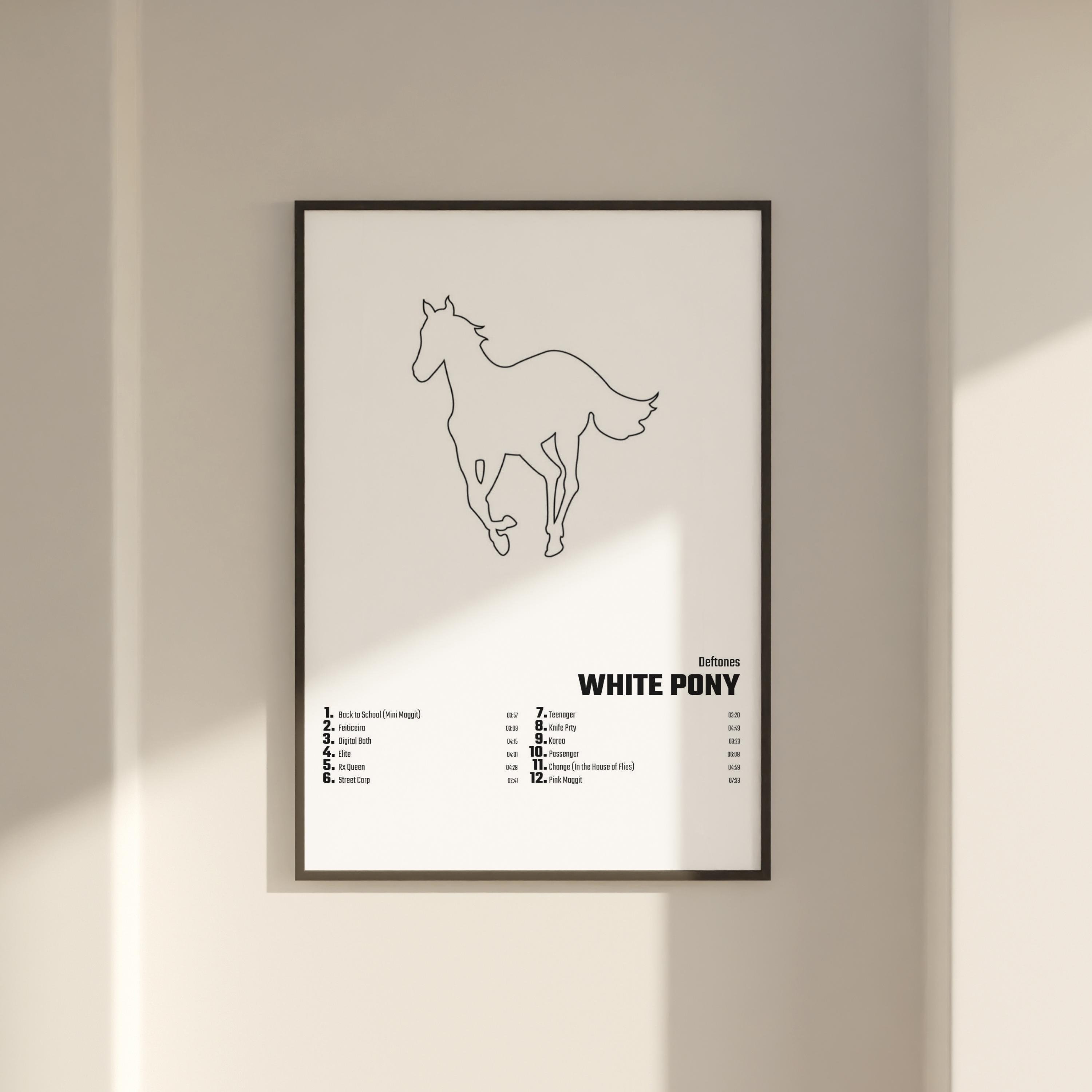 Deftones White Pony Album Cover Poster Wall Art, Deftones, White Pony ...