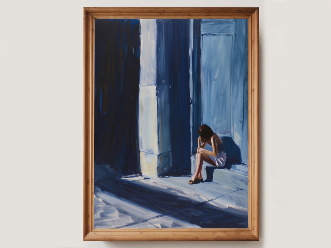 Heartbreak in Blue | Moody Wall Decor | Sad Wall Art | Farmhouse Decor ...