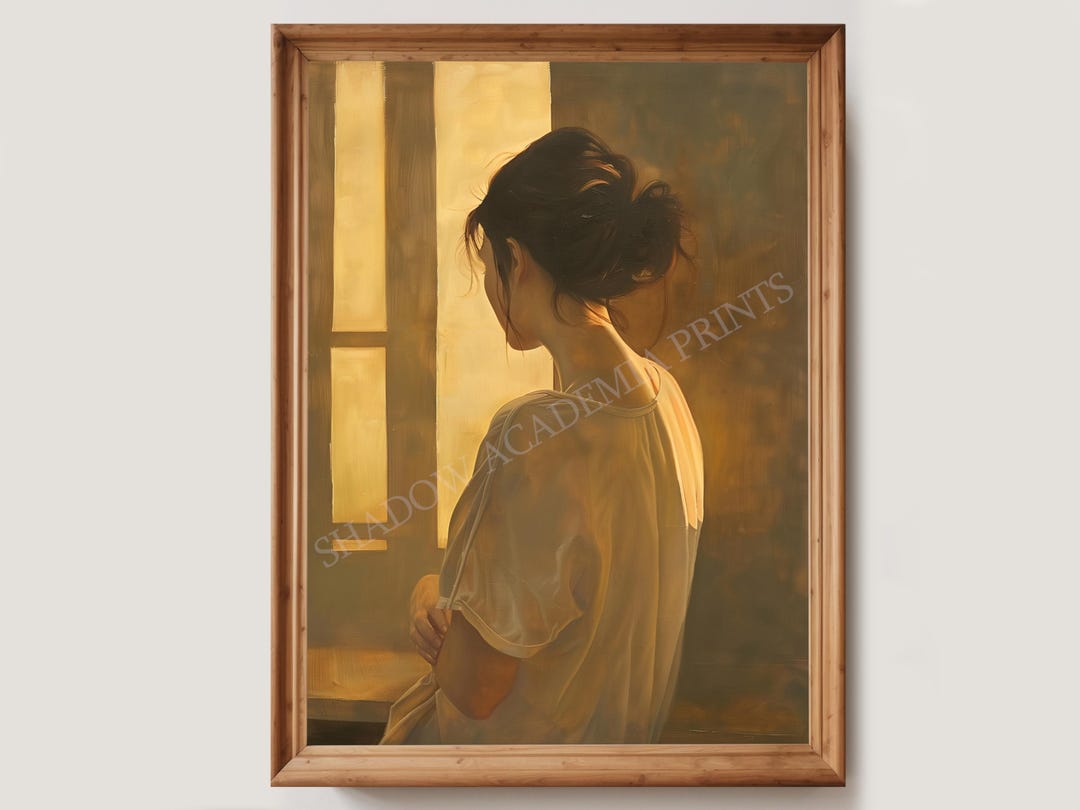 Heartbreak in Yellow | Moody Wall Decor | Woman Portrait | Sad Wall Art ...