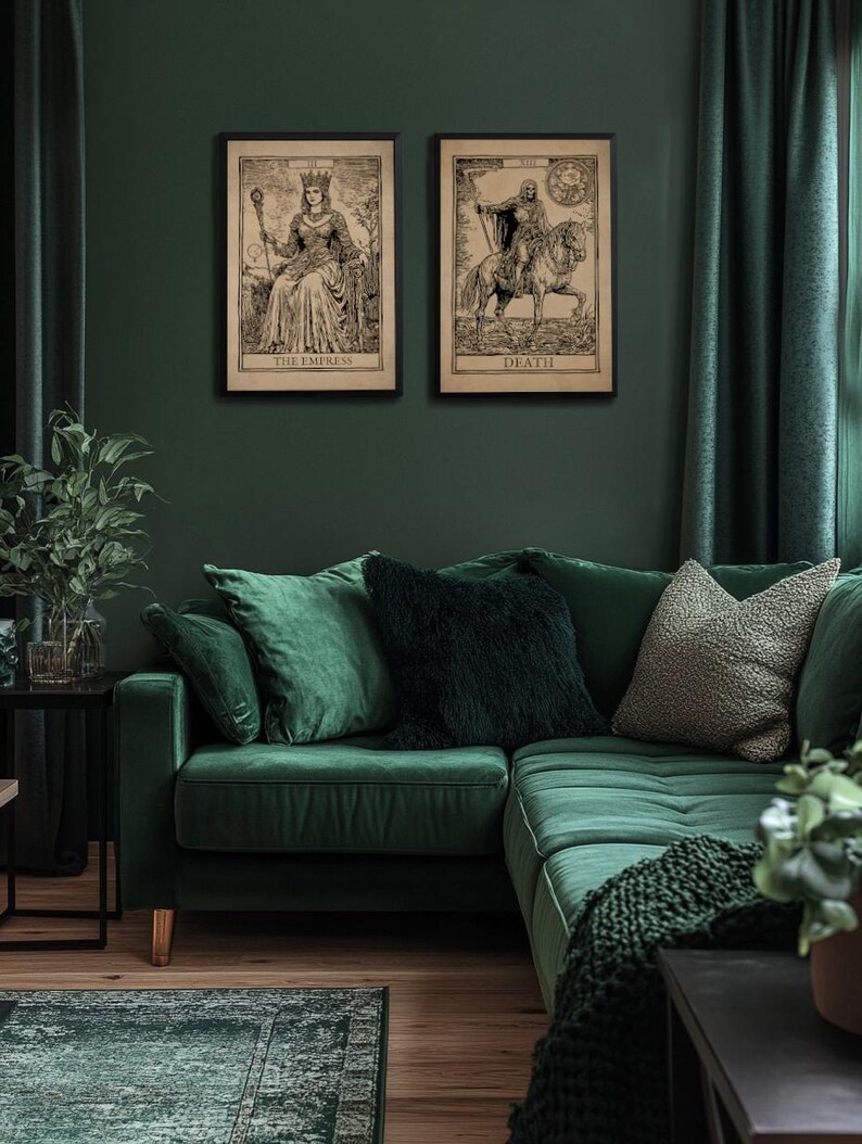 The Empress Vintage Tarot Art Print | Dark Academia Decor | Dark ...