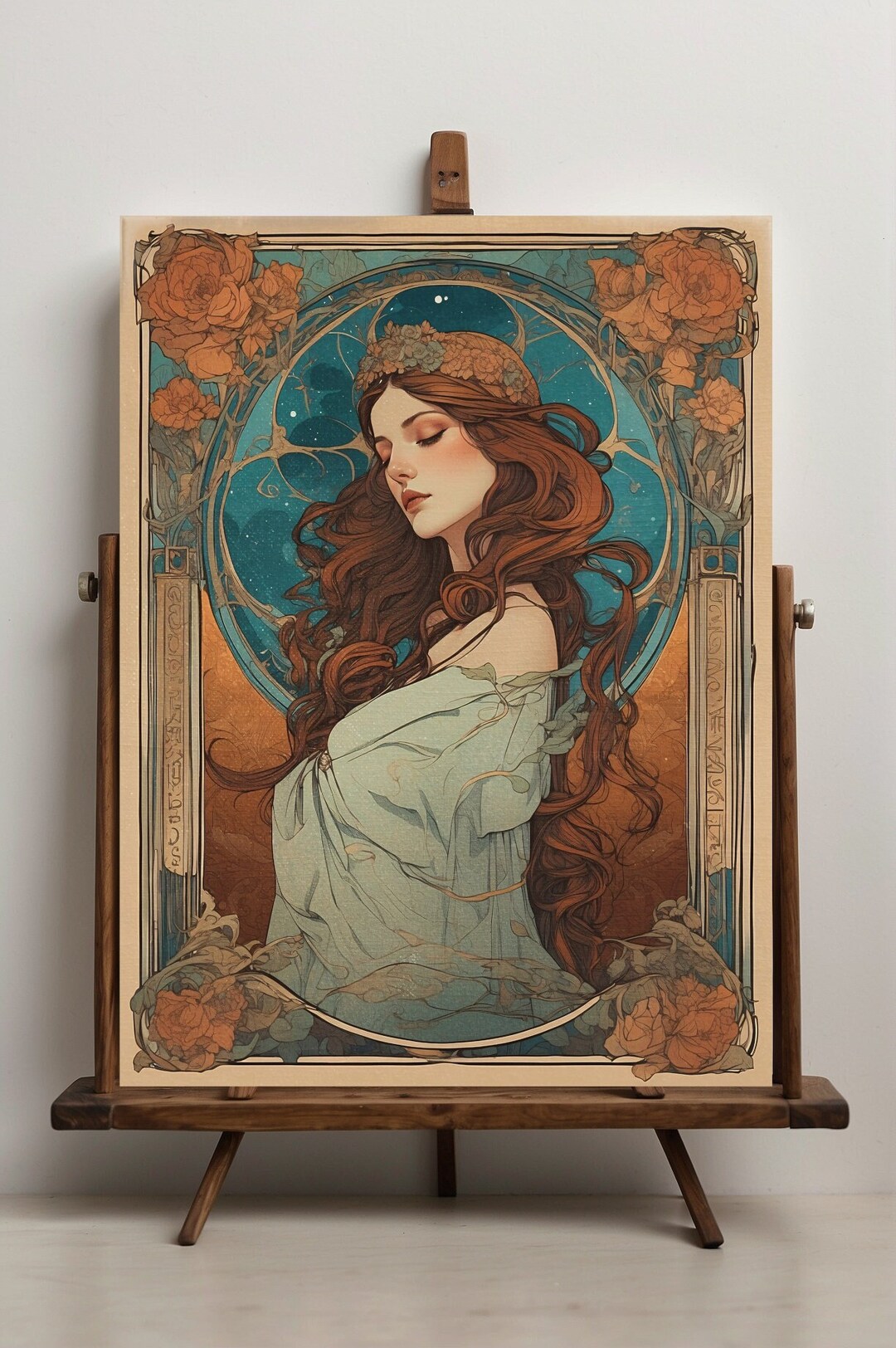 Autumn Goddess Art Nouveau Print | Goddess Decor | Art Nouveau Art ...