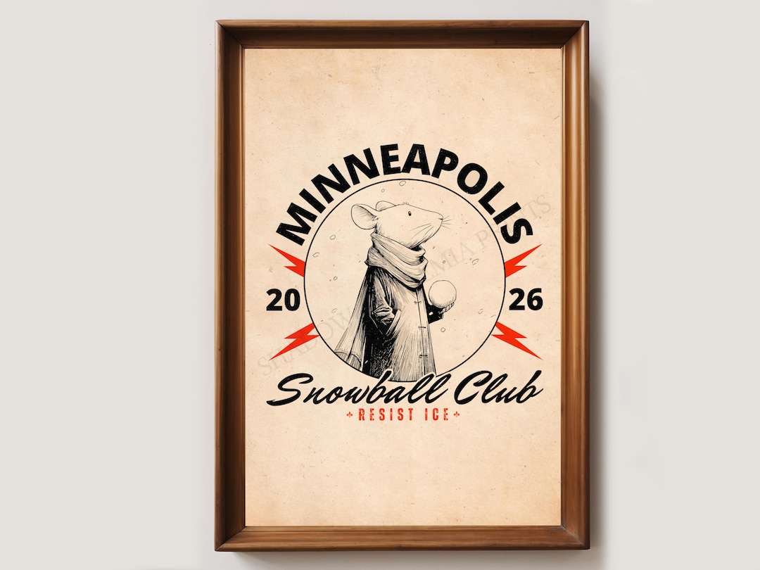 Minneapolis Snowball Club Art Print Poster | Leftist Progressive Art ...