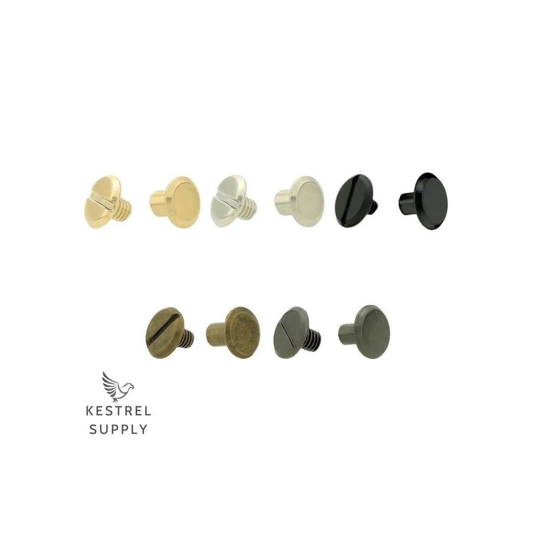 Chicago Screw Rivet 10mm X 5mm - Silver, Gold, Black, Craft Supplies ...
