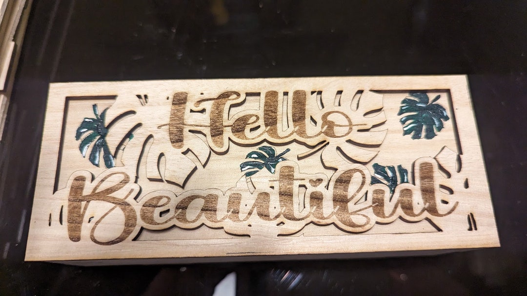 Hello Beautiful 2x2x6 Box SVG Files - Etsy Australia